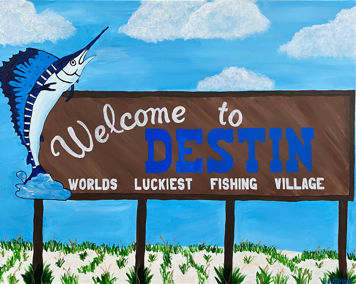Destin Welcome Sign Print – Bailey Rathmann Creates