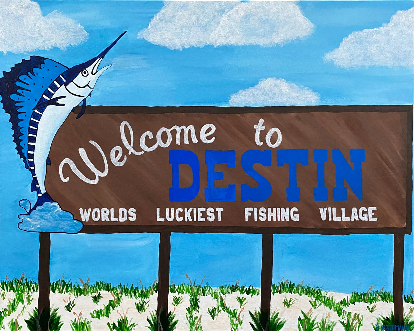 Destin Florida Beach Sign Print – Bailey Rathmann Creates